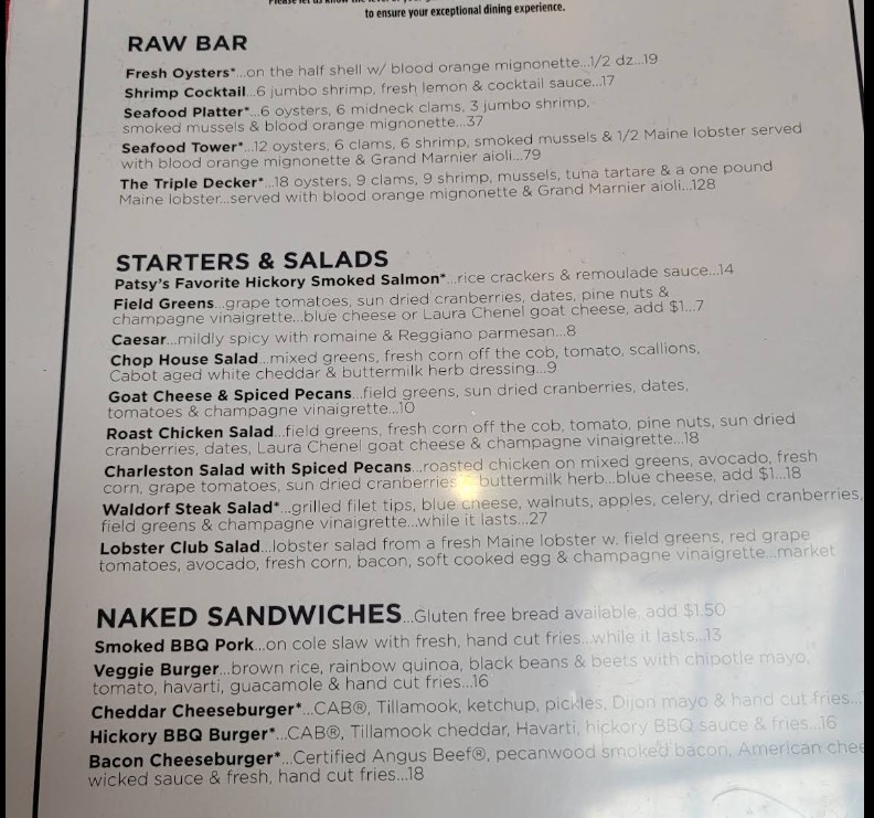 Patsy’s American Restaurant Menu | BBQ, Seafood & Cocktails in Vienna, VA